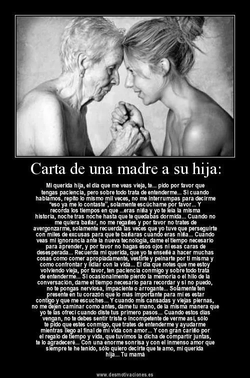 Cartas de hija a madre - Imagui