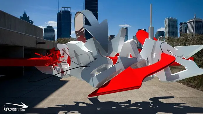 Jonathan en graffiti 3D - Imagui