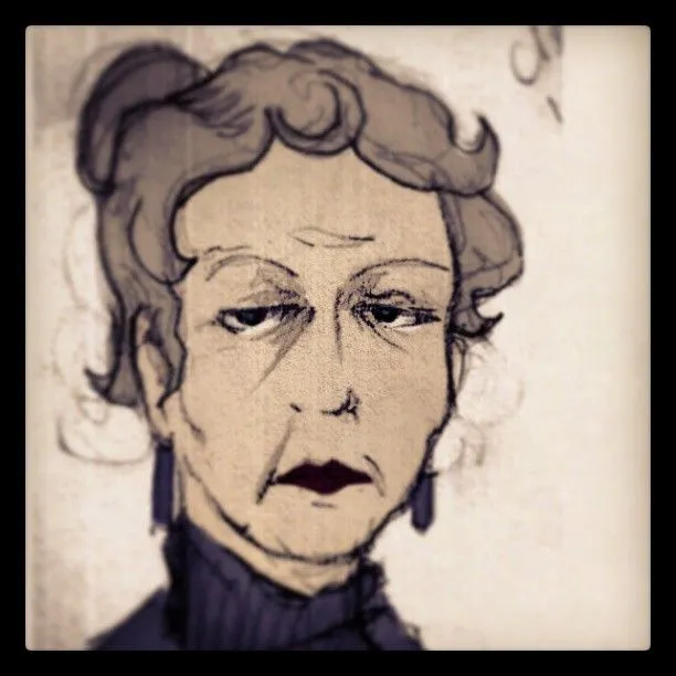 Anciana dibujo - Imagui
