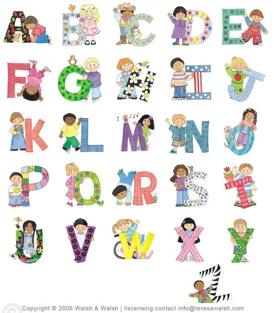 Abecedario decorado infantil - Imagui