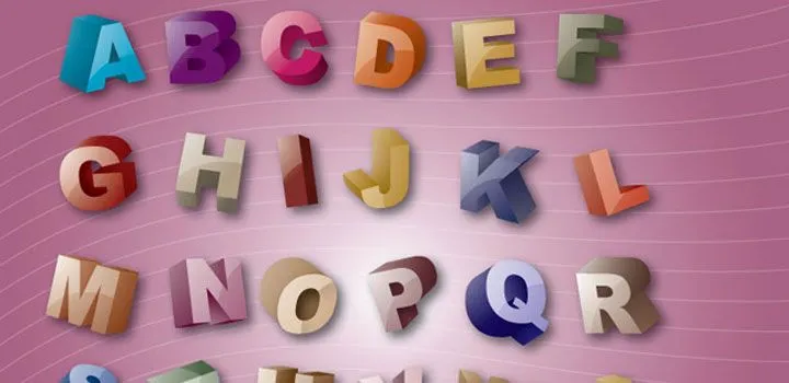 Abecedario en 3 dimension - Imagui