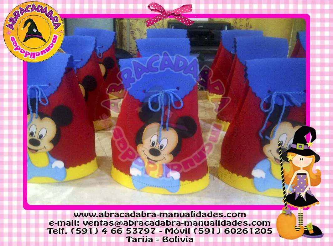 Canastas de Mickey Mouse en goma eva - Imagui