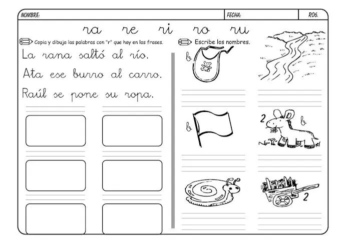 Actividades con la letra r - Imagui