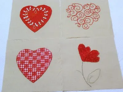 Corazones patchwork - Imagui