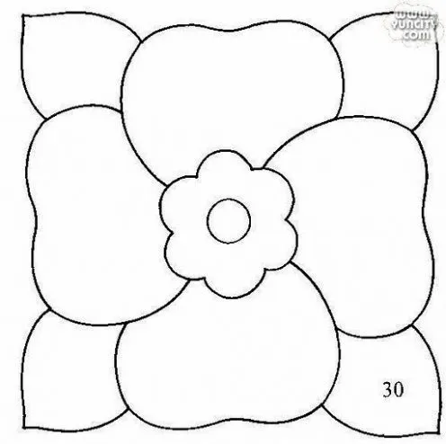 Moldes para patchwork de flores - Imagui