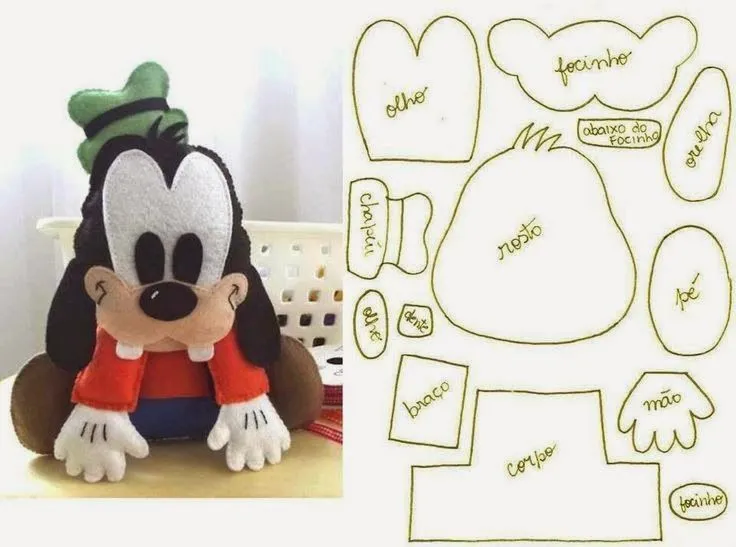 Molde do Pluto em eva - Imagui