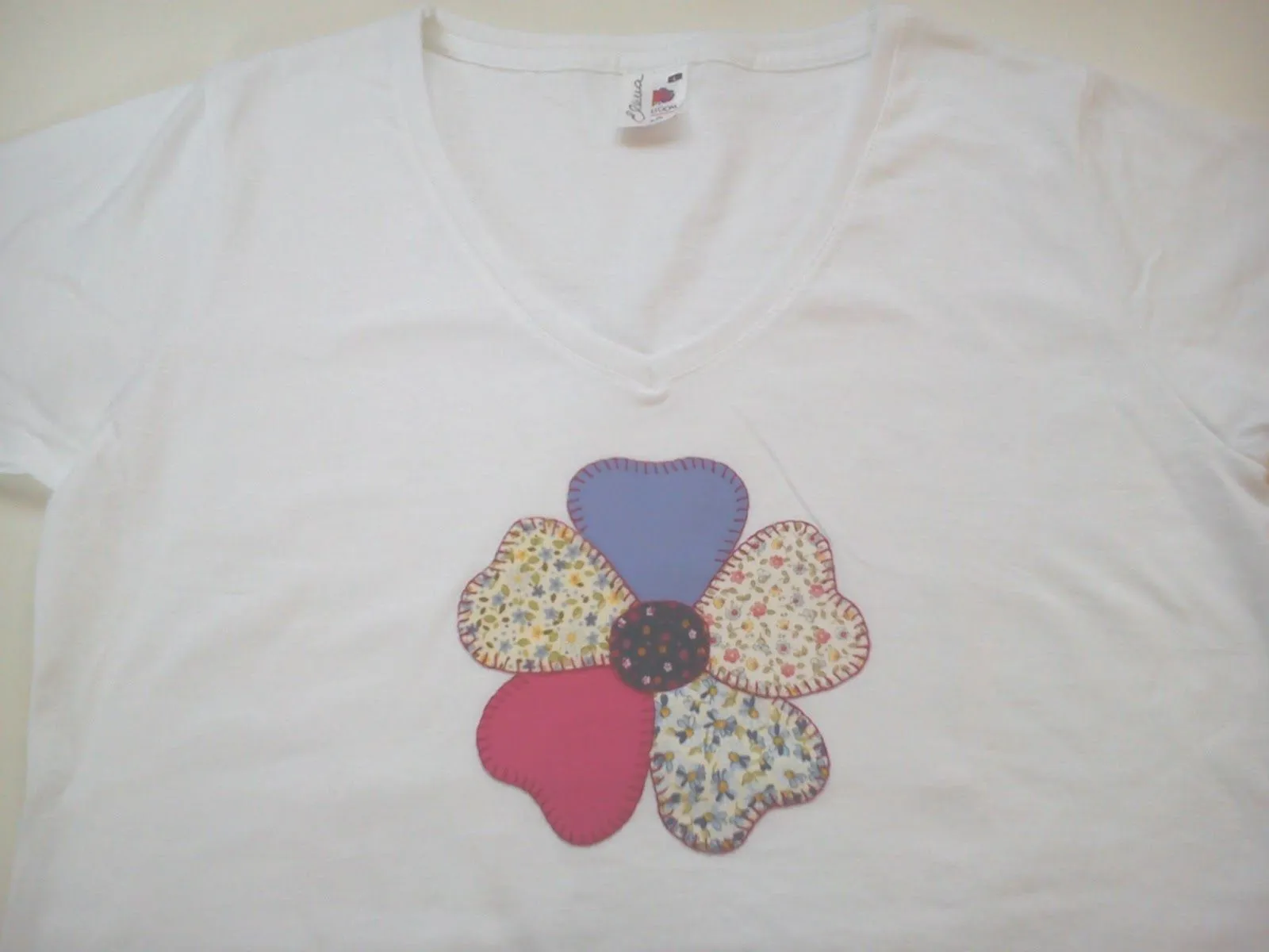 Camisetas patchwork flores - Imagui