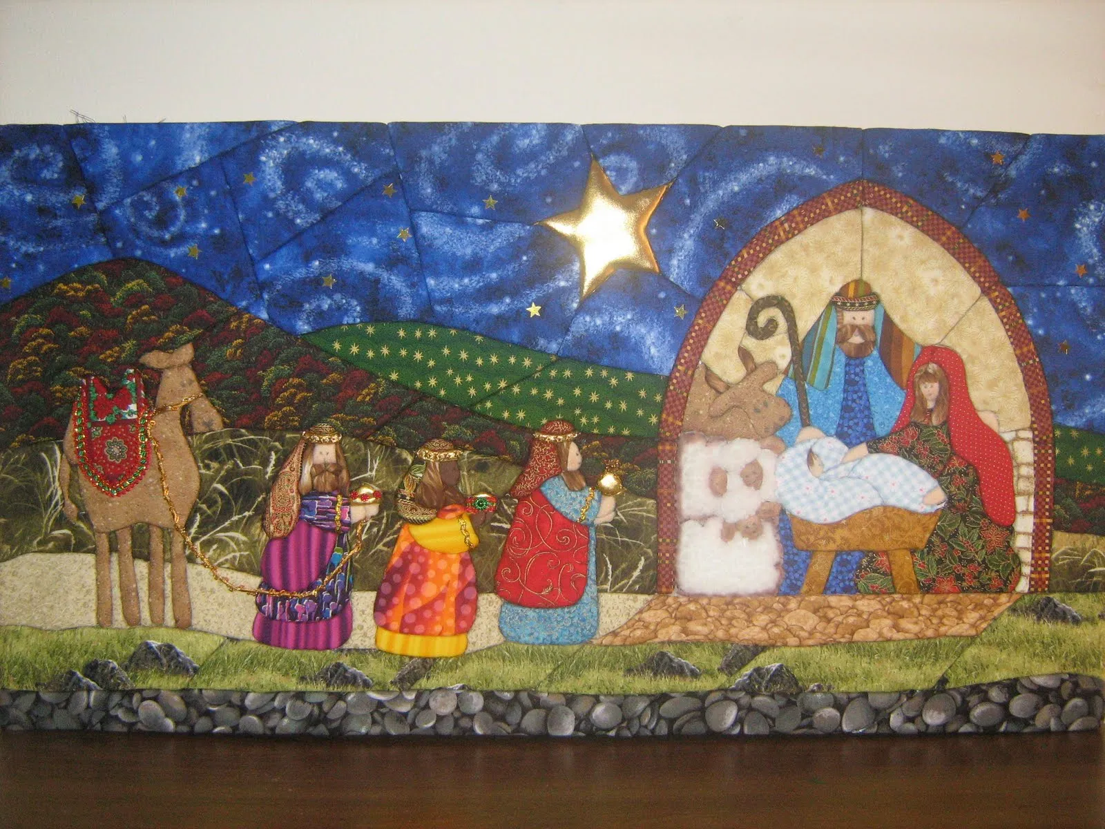 Pesebre en patchwork sin aguja - Imagui
