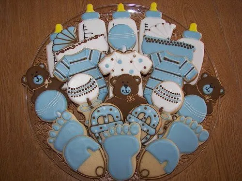 Decoración para baby shower azul y cafe - Imagui