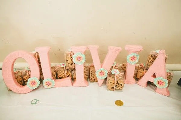 Letras decoradas para baby shower - Imagui
