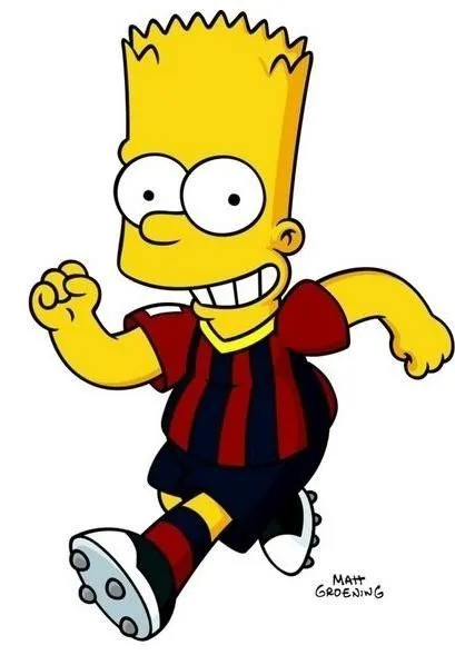 Bart con la camiseta del barcelona - Imagui