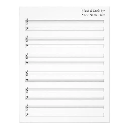 Hojas de partitura en blanco - 6 fotos e imágenes gratis - Imagui