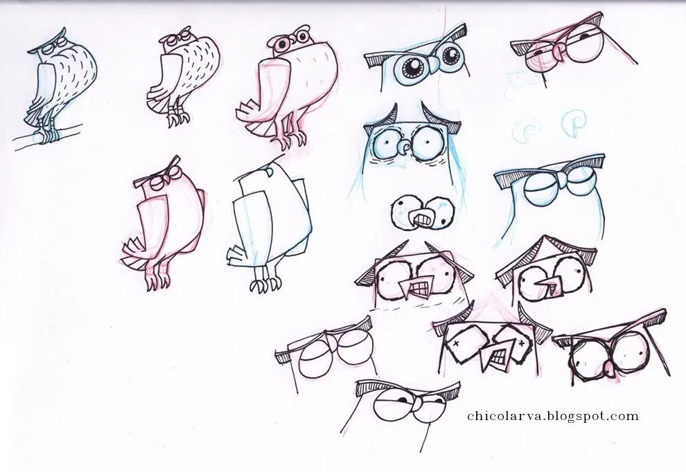 Buhos bocetos - Imagui