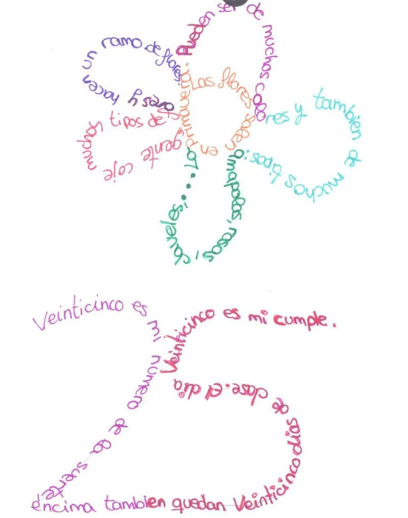 Caligramas de flores - Imagui