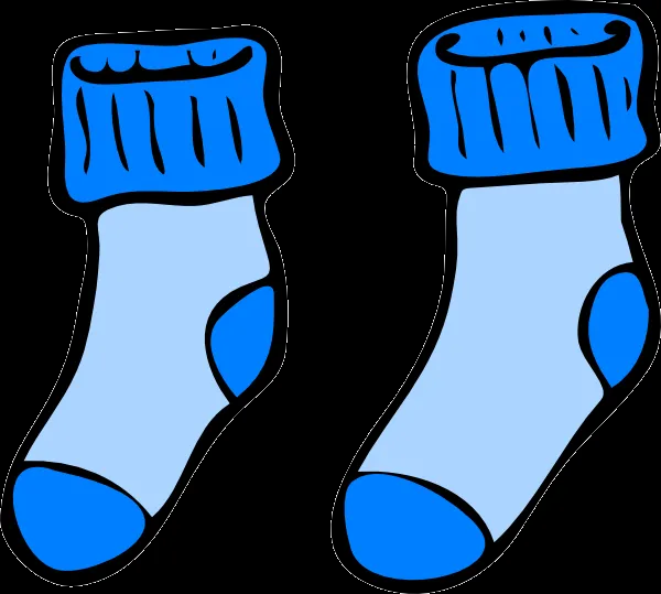Cartoon blue socks - Imagui