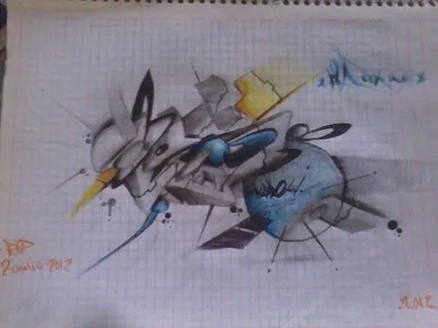 Bocetos de graffitis 3D - Imagui