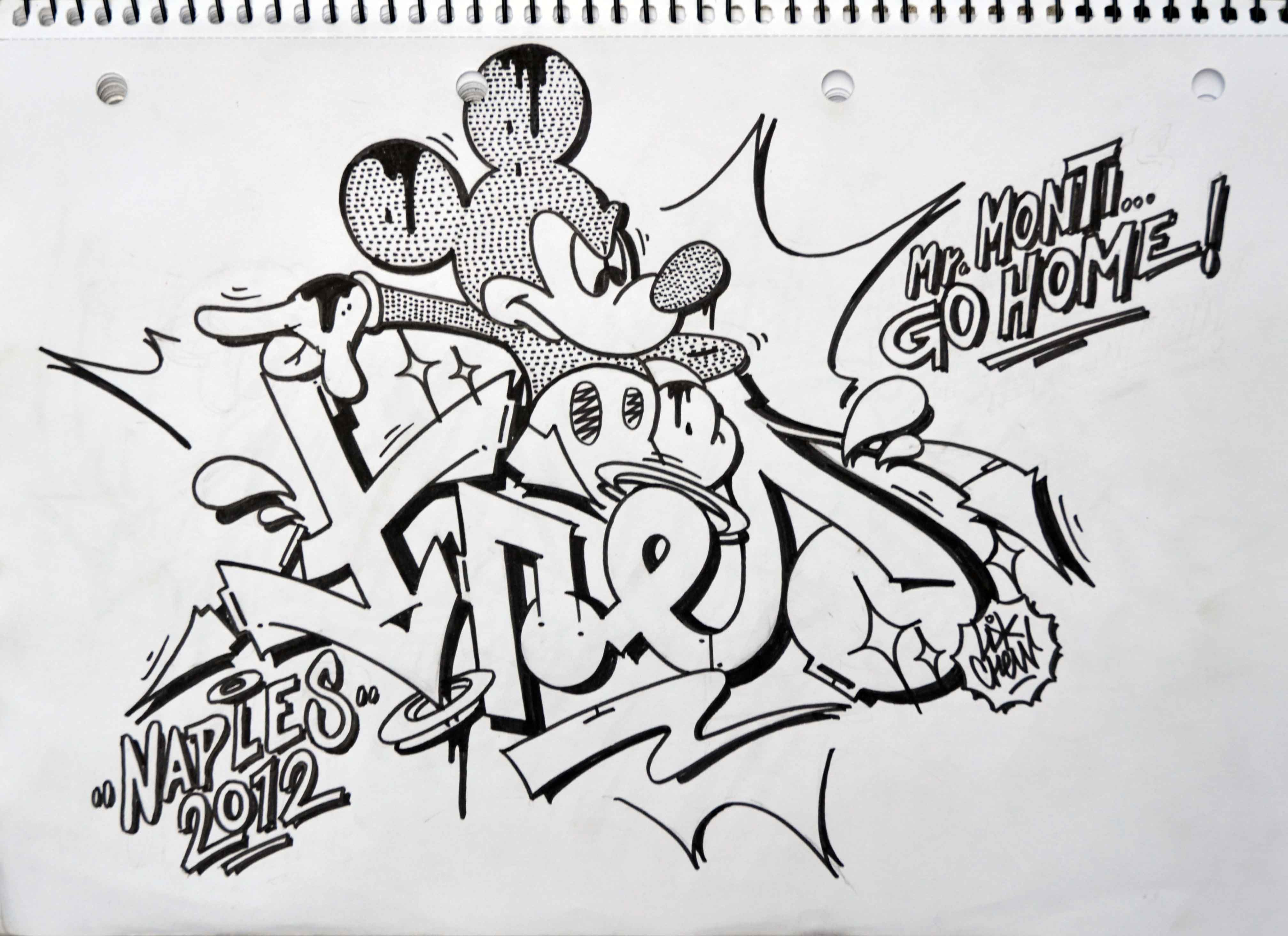 Graffitis bocetos - Imagui