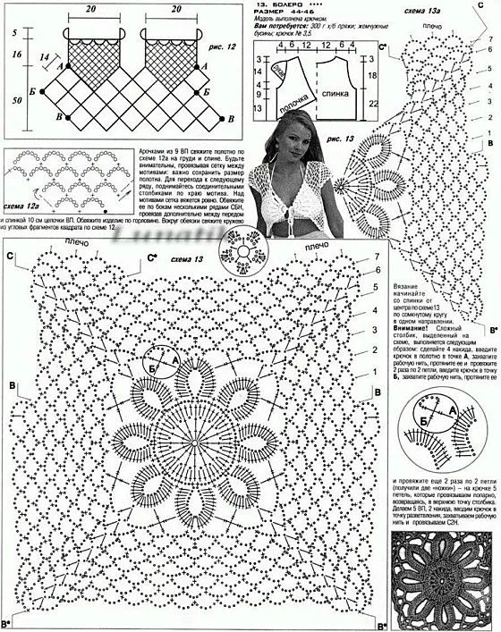 Esquema de boleros a crochet - Imagui