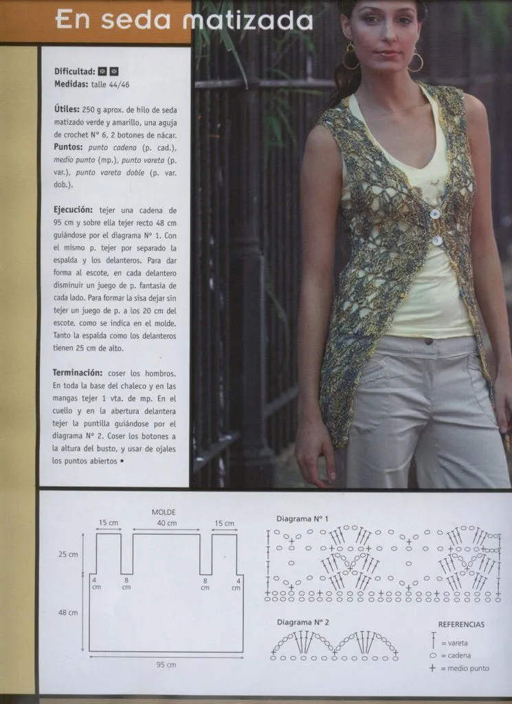 Diagramas de chalecos a crochet - Imagui