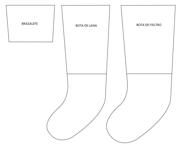 Molde botas para bebé - Imagui