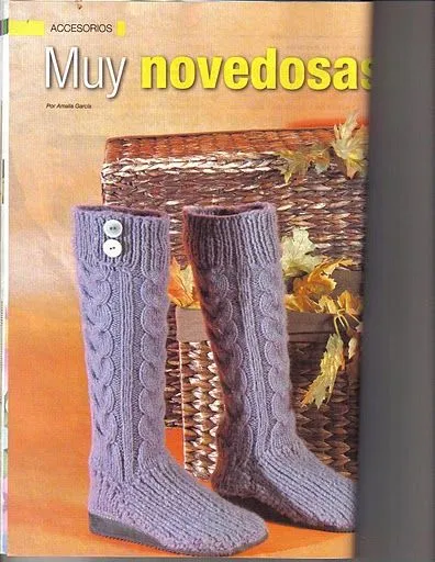 Patrones para hacer botas tejidas - Imagui