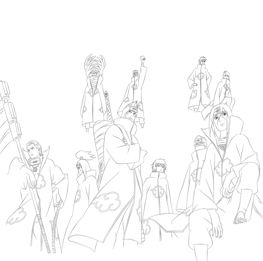 Akatsuki para colorear - Imagui