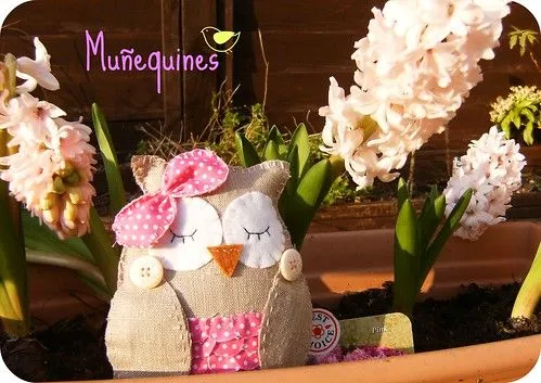 Búhos de telas - Imagui