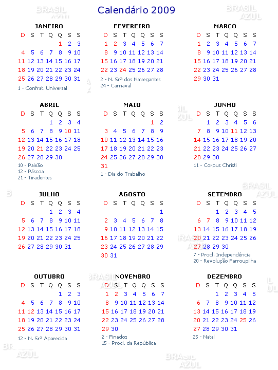 Calendario de 2009 - 8 fotos e imágenes gratis - Imagui