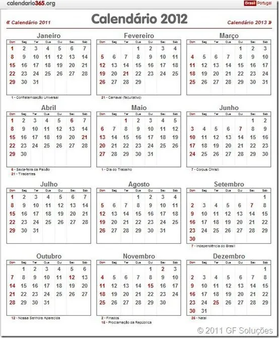 Calendario 2012 en Excel - 20 fotos e imágenes gratis - Imagui