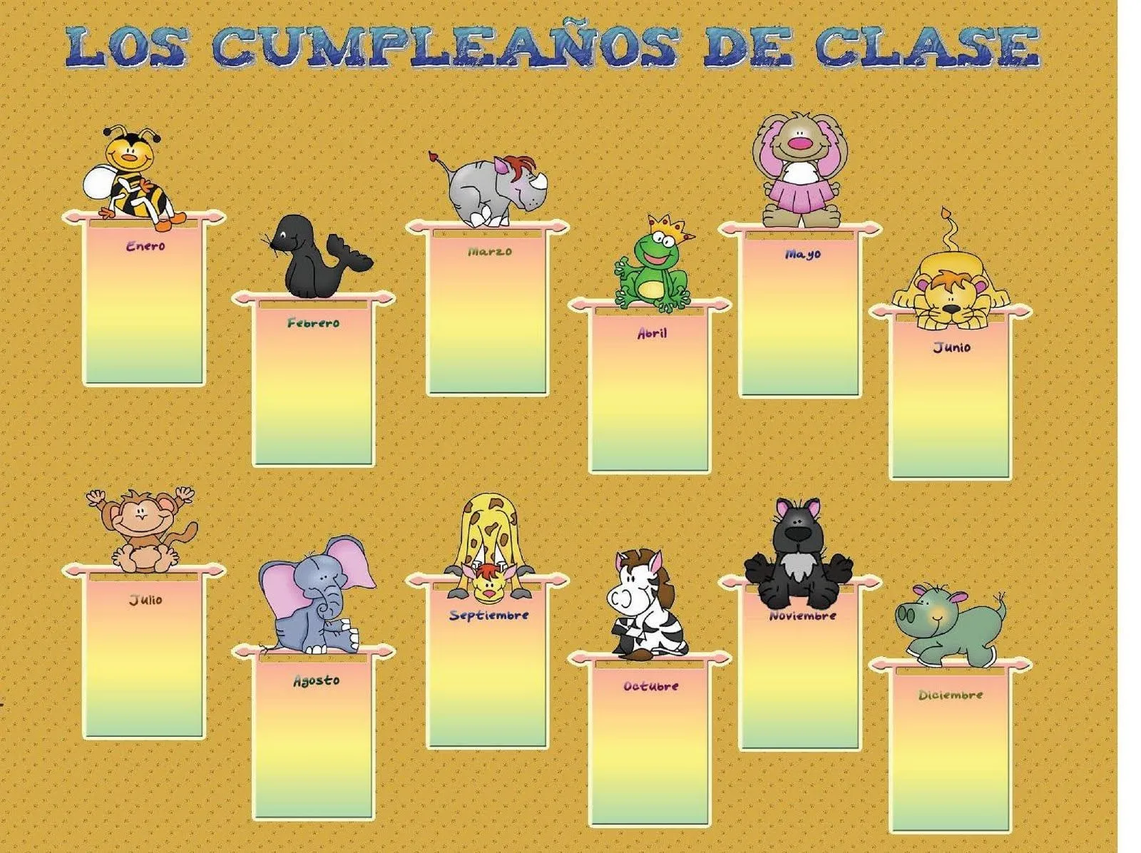 Calendadio de cumpleaños de los alumnos - Imagui