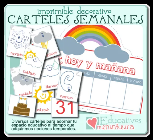 Cartel del tiempo en preescolar - Imagui