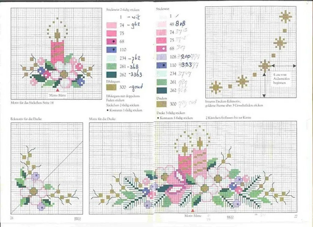 Patrones de punto de cruz navideños para imprimir - Imagui