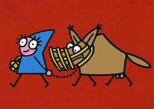 Caperucita azul y el lobo - Imagui