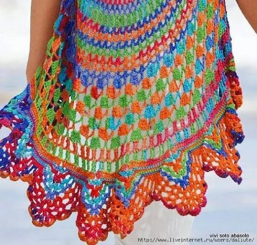 Chaleco redondo multicolor - Imagui