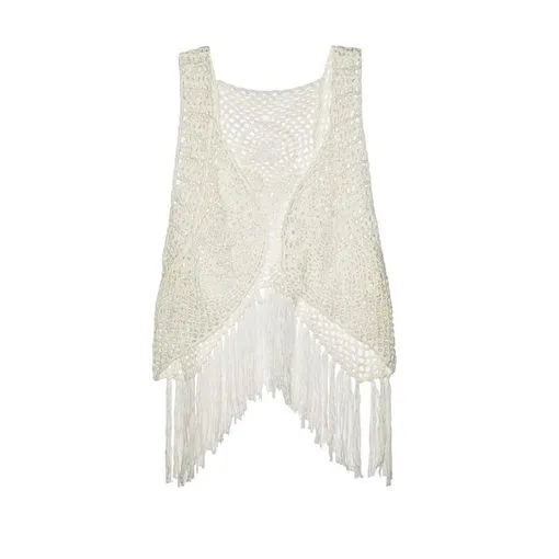 Chaleco flecos ganchillo - Imagui