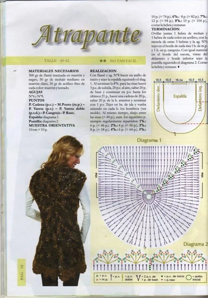 Diagramas de chalecos a crochet - Imagui