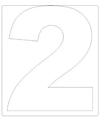 Moldes de números - Imagui