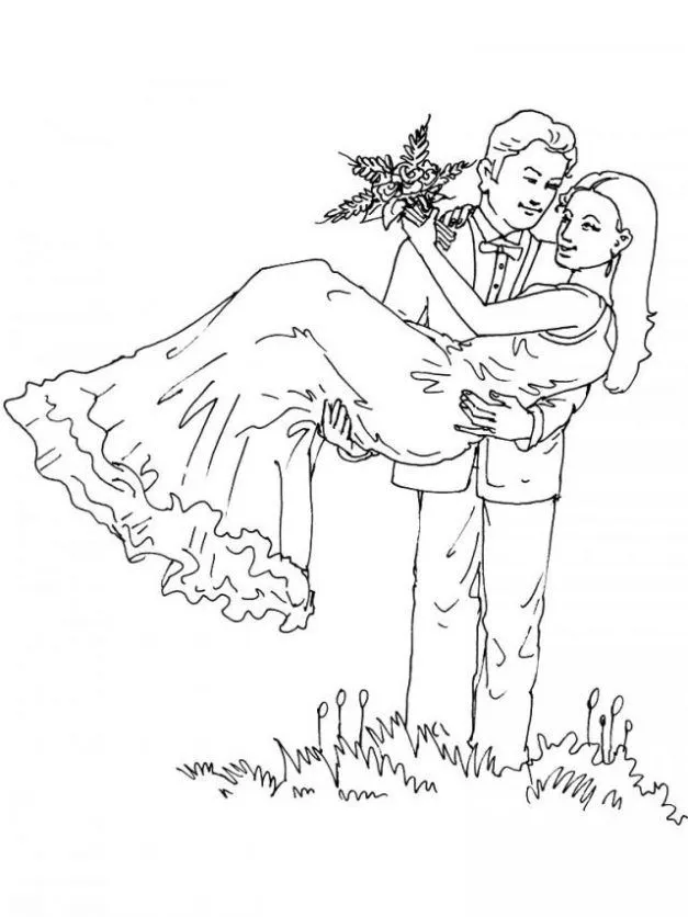 Dibujos de boda para colorear - Imagui