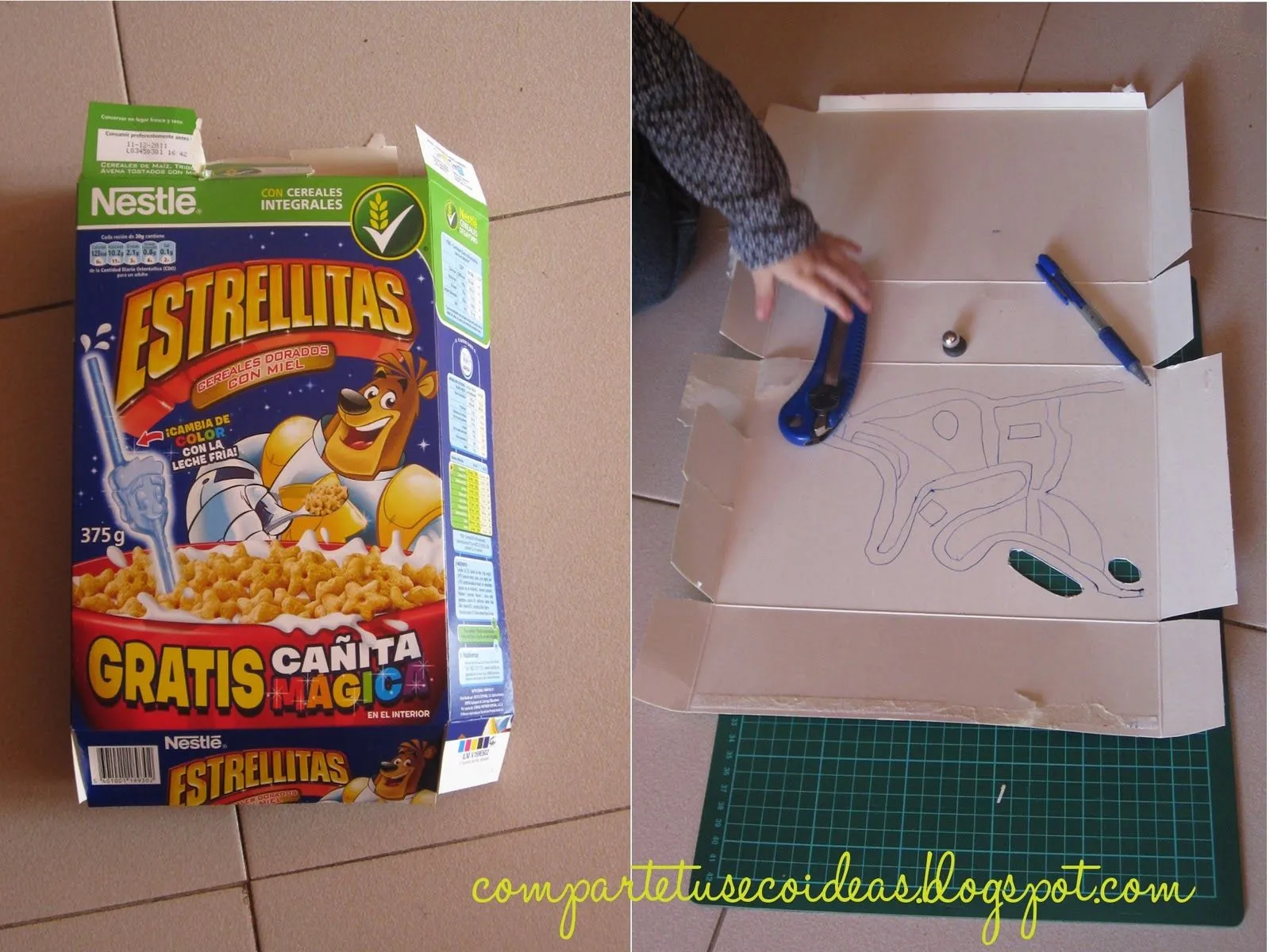 Reciclando cajas de cereal - Imagui