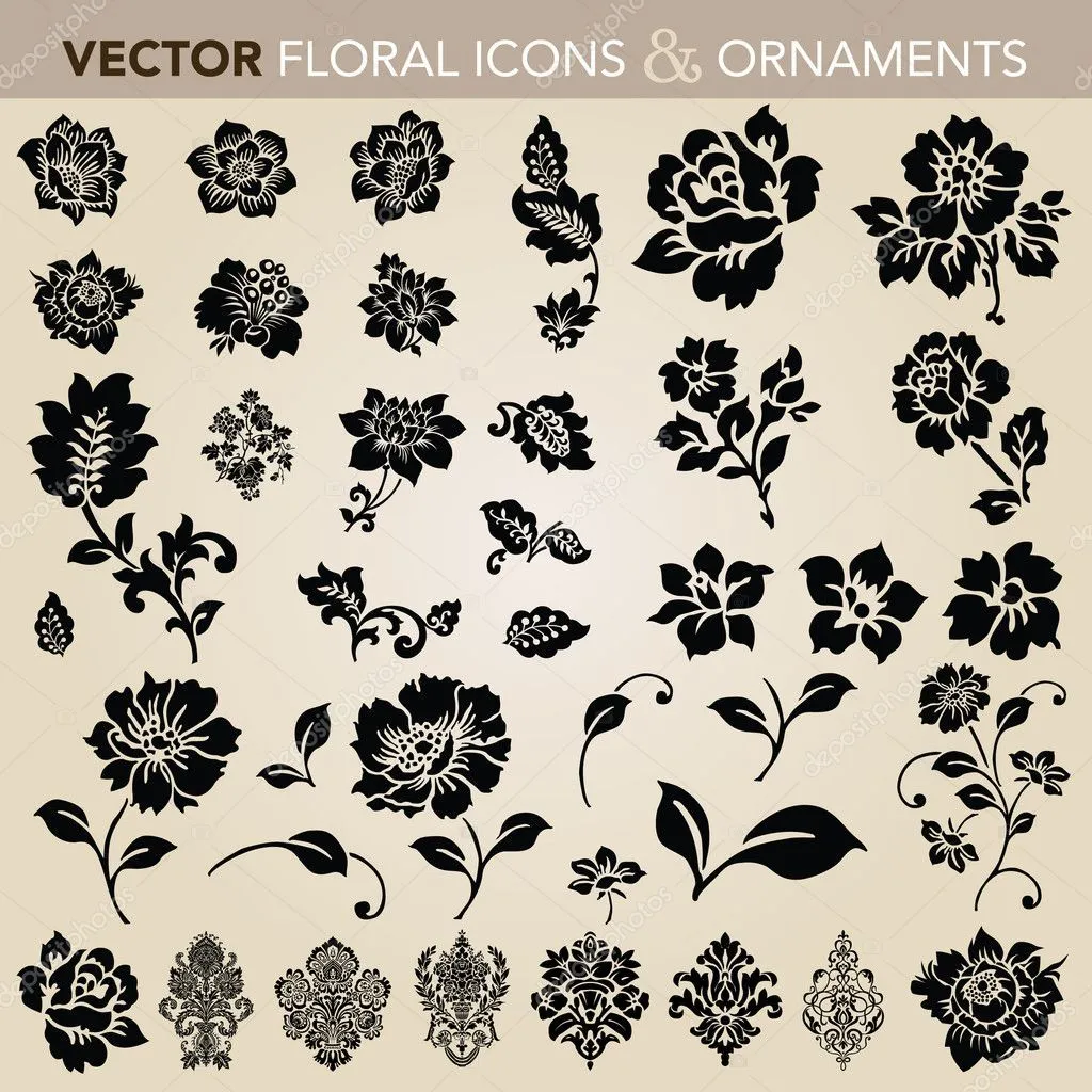 Flores vintage vector - Imagui