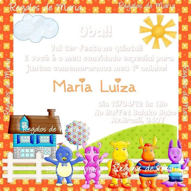Convite the Backyardigans - Imagui