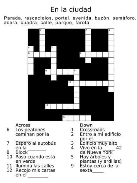 Crucigrama meses - Imagui