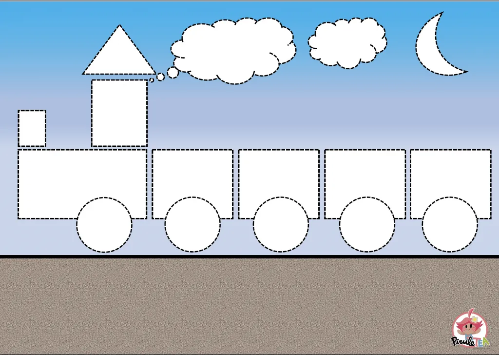COMO HACER UN TREN CON FIGURAS GEOMETRICAS - Imagui