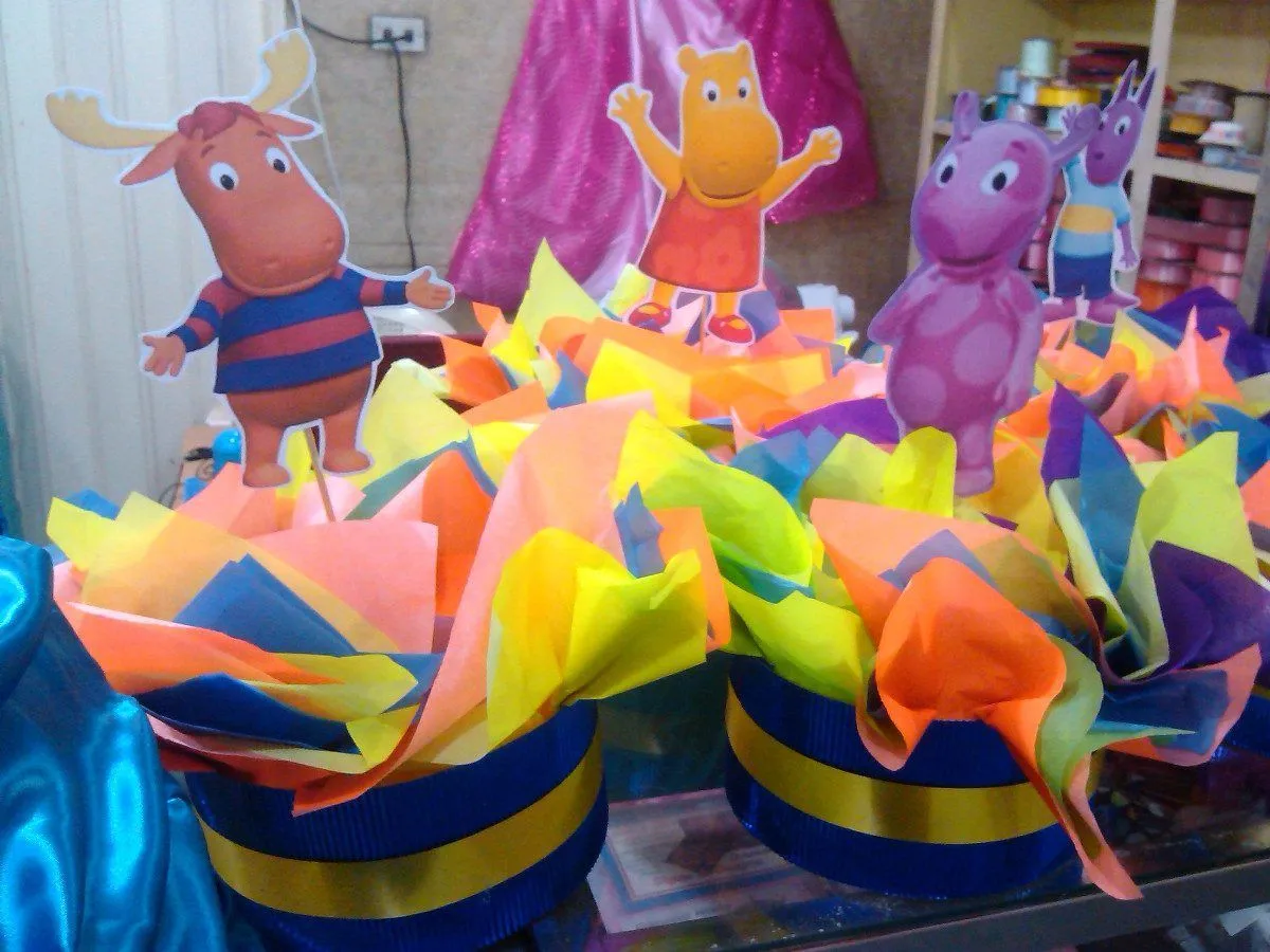 Centros de mesa backyardigans fiestas infantiles - Imagui
