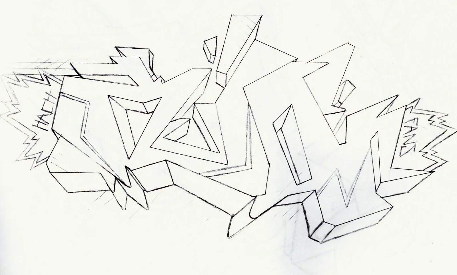 Graffitis bocetos a lápiz - Imagui