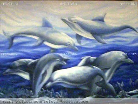 Delfines cuadros al oleo - Imagui