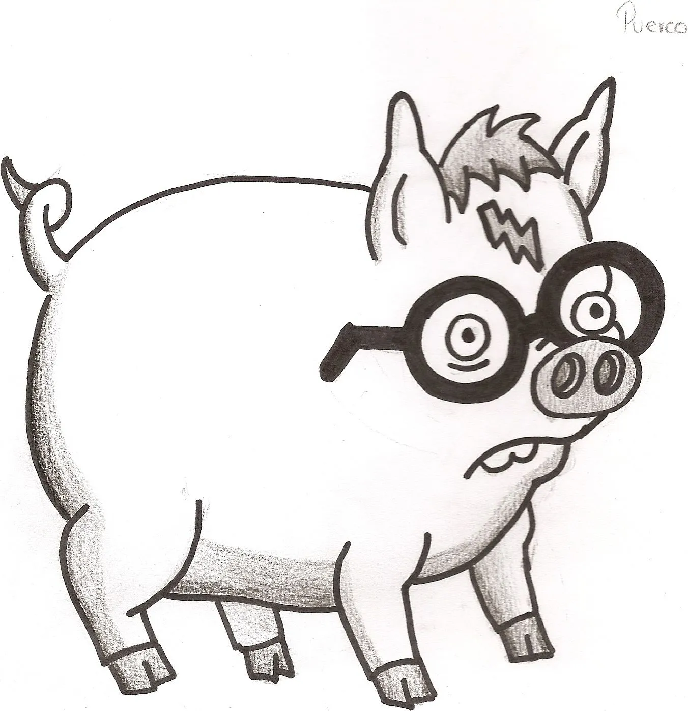 Puerco dibujo - Imagui