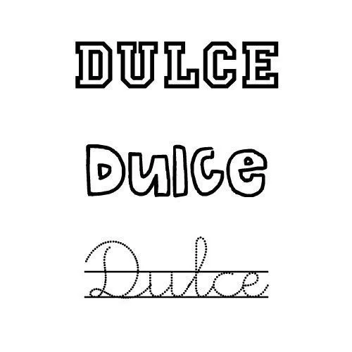 Nombre dulce para colorear - Imagui