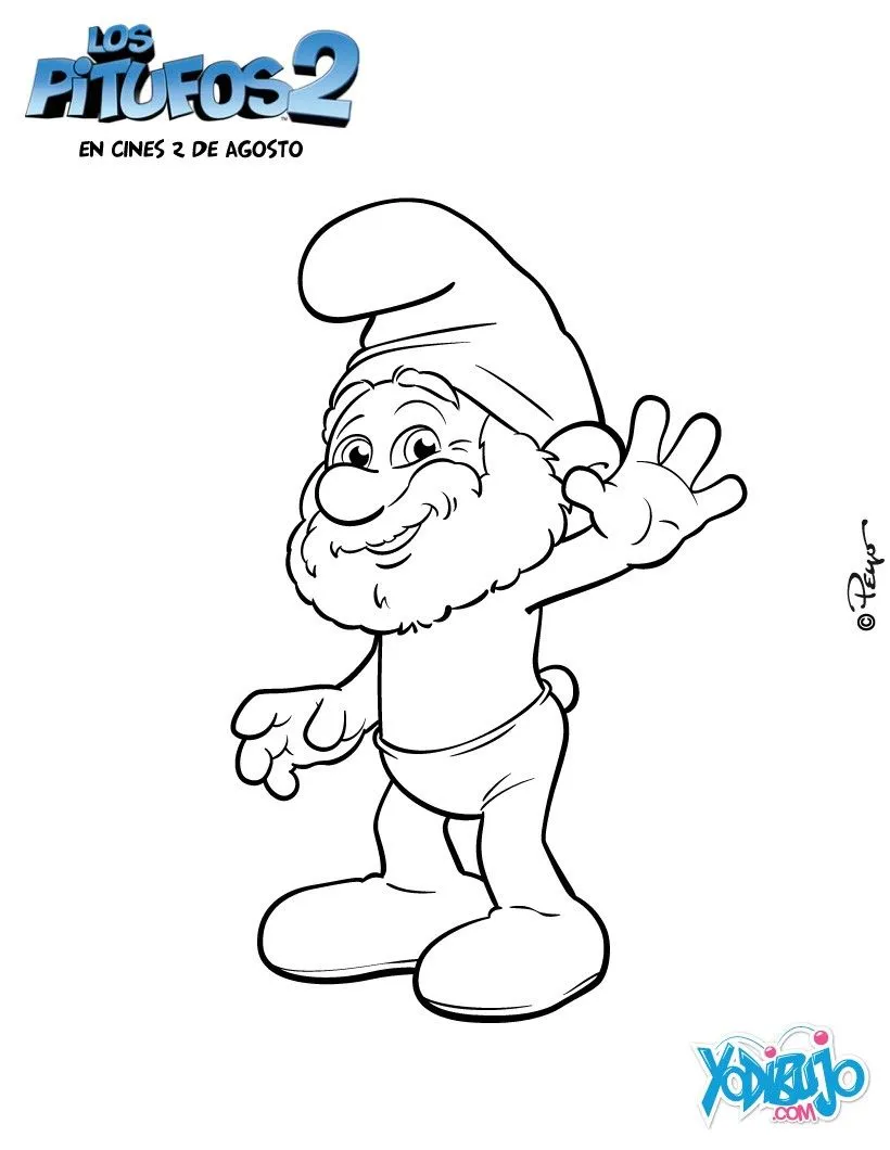 Dibujos de los Pitufos 2 para colorear - 4 fotos e imágenes gratis - Imagui