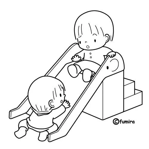 Dibujo de una resbaladilla - Imagui